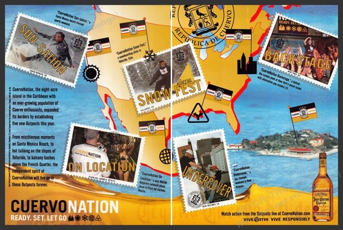 Jose Cuervo 2000s Print Ad (2 page) 2003 Nation Map Ready Set Let Go | eBay