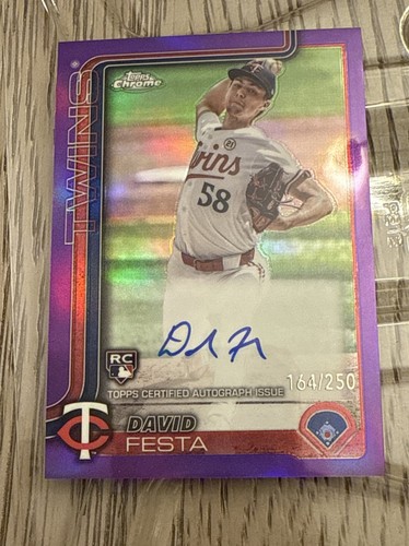 2025 Topps Chrome David Festa Rookie Auto - Purple Variation /250 (RC ...