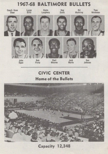 1967-1968 NBA Baltimore Bullets Team Earl Monroe Vintage Print Ad ...