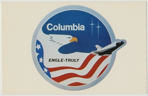 NASA Columbia Space Shuttle (STS-2) Engle - Truly Crew Patch Postcard ...