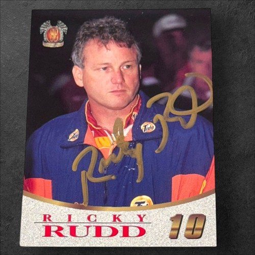 Ricky Rudd VINTAGE WINSTON CUP NASCAR HALL OF FAMER signed card 1996 ...