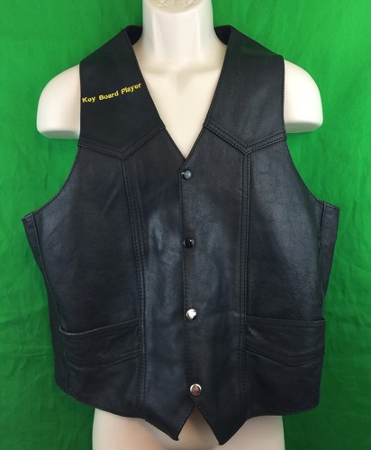 Tuff Hide Apparel Black Leather Embroidered Vest THE STRONG SURVIVORS ...