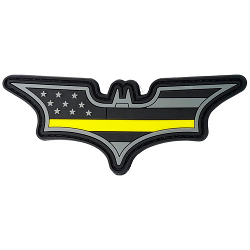CL4-14 Bat 911 Emergency Dispatcher Thin Gold Line PVC Patch hook and ...