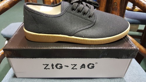 Zig Zag Wino Winos Shoes Black Gum Sole Lace Sizes 7-13 | eBay