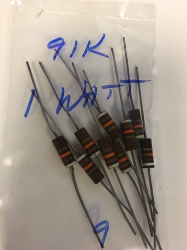 91K 1 WATT CARBON COMPOSITION RESISTORS 9 PCS NOS | eBay