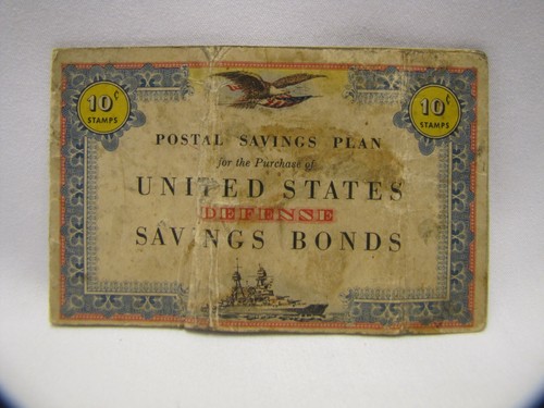 Savings Bond Book US Defense Stamp Album Postal Defense Savings Bond ...