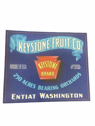 20 Vintage Apple Crate Labels,Keystone Fruit Co, Entiat Washington ...
