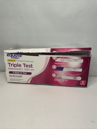 Equate Triple Test Pregnancy Test Kit, Damaged Box, Exp: 09/25 & Up | eBay