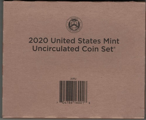 2020 P,D Mint Uncirculated Coin Set (20-coins), STILL IN ORIGINAL BOX ...