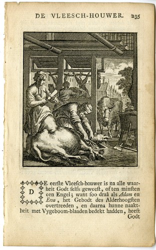 Antique Print-PROFESSION-VLEESHOUWER-BUTCHER-Luiken-Clara-c.1700 | eBay