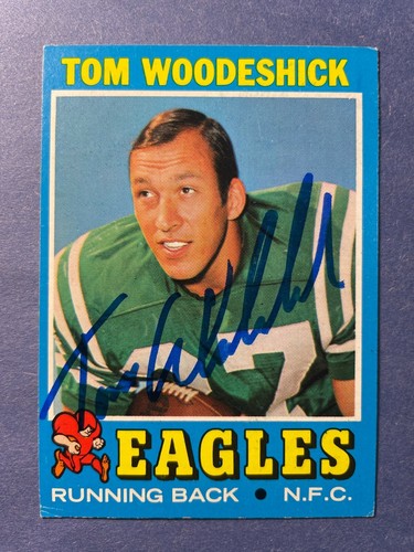 SIGNED TOM WOODESHICK 1971 TOPPS FOOTBALL CARD AUTOGRAPH - EAGLES | eBay