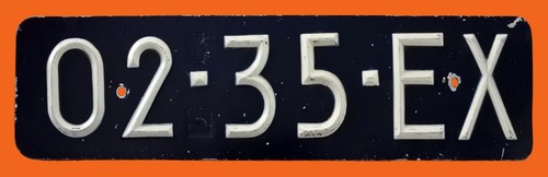 1960'S HOLLAND DUTCH NETHERLANDS AMSTERDAM AUTO LICENSE PLATE " 02 35 ...