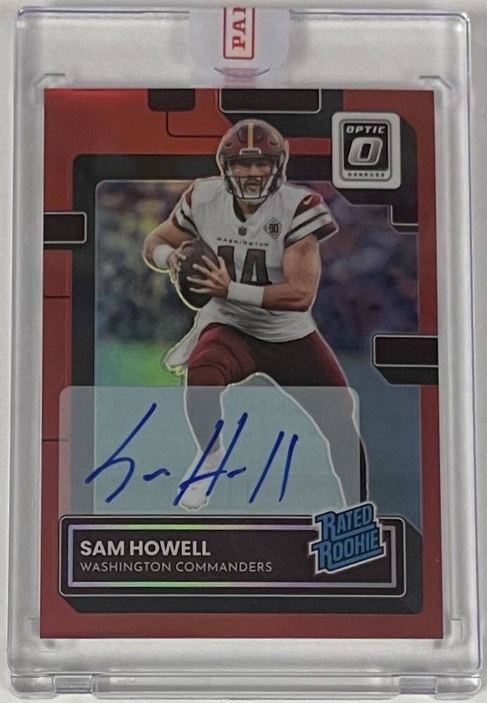 Sam Howell 2022 Optic #205 Rated Rookie Autographs - Red /75 RAW Price ...