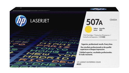 HP 507A Yellow Original LaserJet Toner Cartridge, ~6,000 pages, CE402A ...