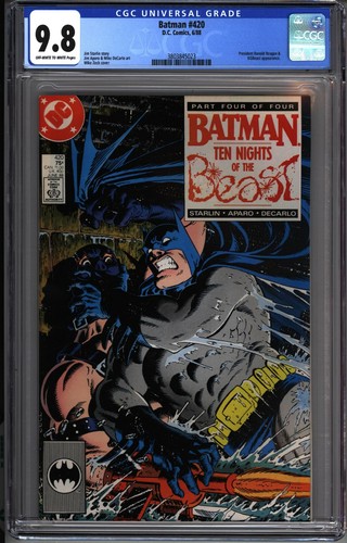 * BATMAN #420 CGC 9.8 Ten Nights of the Beast Pt 4 ZECK Starlin ...