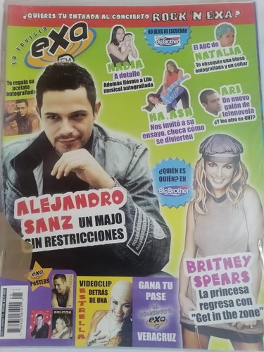 ALEJANDRO SANZ EXA BRITNEY SPEARS MEXICAN MAGAZINE MEXICO 2003 | eBay