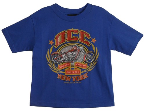 Orange County Choppers (OCC) Boy's T-shirt Motorcycle Blue | eBay