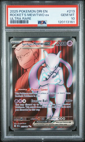2025 POKEMON DRI EN-DESTINED RIVALS ULTRA RARE TEAM ROCKET'S MEWTWO EX ...