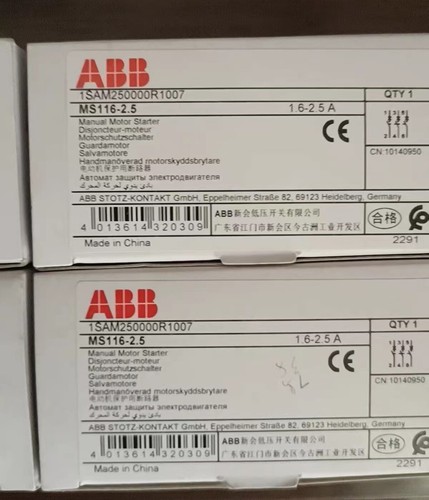 1pc ABB MS116-2.5 （1.6-2.5A） Motor Protection Circuit Breaker 10140950 ...