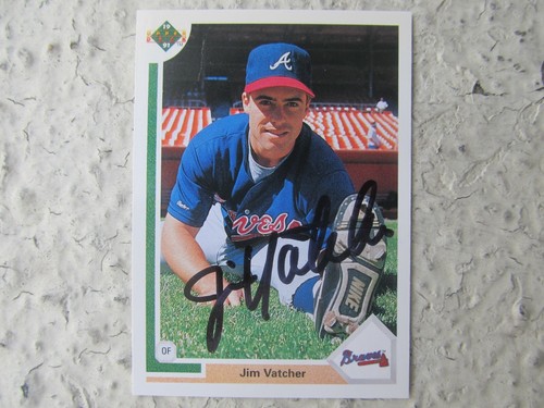 Braves Jim Vatcher Signed Autographed 1991 Upper Deck Mint | eBay