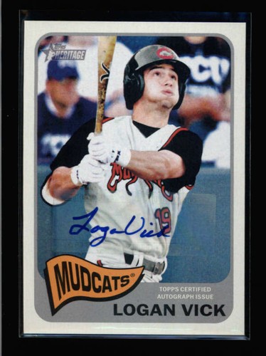 LOGAN VICK 2014 TOPPS HERITAGE MINOR LEAGUE ROOKIE AUTOGRAPH AUTO ...