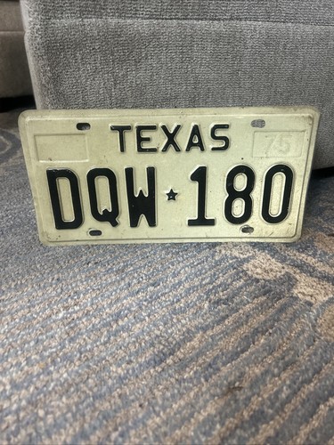 1975 Texas License Plate TX Star 75 Tag DQW 180 Dairy Queen Haha | eBay