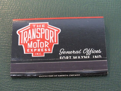 Matchbook - Transport Motor Express Trucking Fort Wayne IN FULL 40 ...