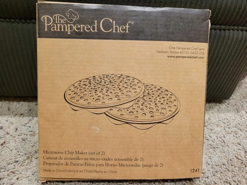 THE PAMPERED CHEF MICROWAVE CHIP MAKER {SET OF 2} # 1241- NIB | eBay