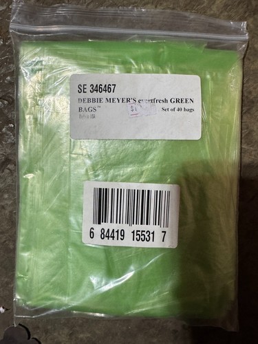 Debbie Meyer RE-USABLE Green Bags everfresh 40 Count NEW! | eBay