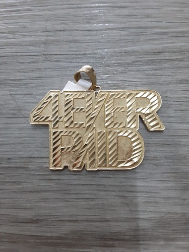 4 Ever Paid Solid 10K Yellow Gold Pendant Real Hip Hop Jewelry | eBay
