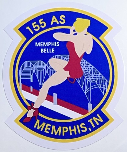 USAF 155th Airlift Squadron Memphis Belle Sticker Waterproof D444 | eBay