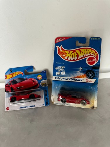 Hot Wheels Lot 2x Ferrari SF80 Stradale Short Card / 1996 Ferrari F50 ...
