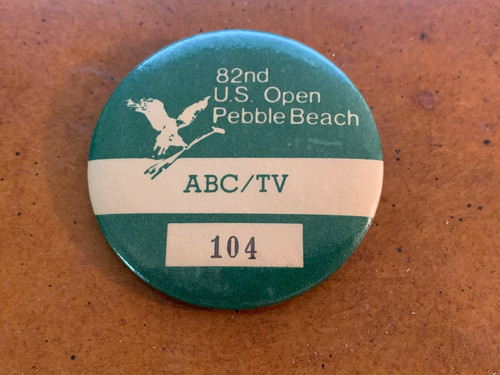 1982 US Open Championship Golf Press Badge Button Tom Watson Only US ...