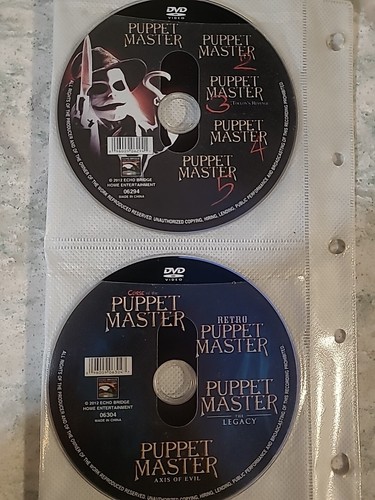 Puppet Master DVD Lot 2 Disk, 1-5 & Curse, Retro, Legacy, Axis Of Evil ...
