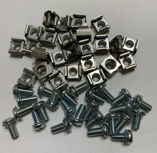 50 Pair Lot - M6 Cage Nuts and M6 X 13mm Screws w/star washers | eBay