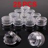 50 Clear Small 5g Grams/mL Plastic Jars for Cosmetic Sample Container ...