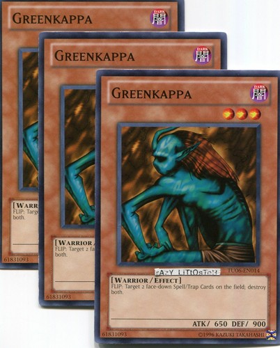 3 X YU-GI-OH GREENKAPPA PROMO COMMON NM/MINT TU06-EN014 | eBay