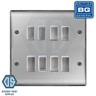 BG Polished Chrome Custom Grid Switch Panel Labelled Kitchen Appliance ...