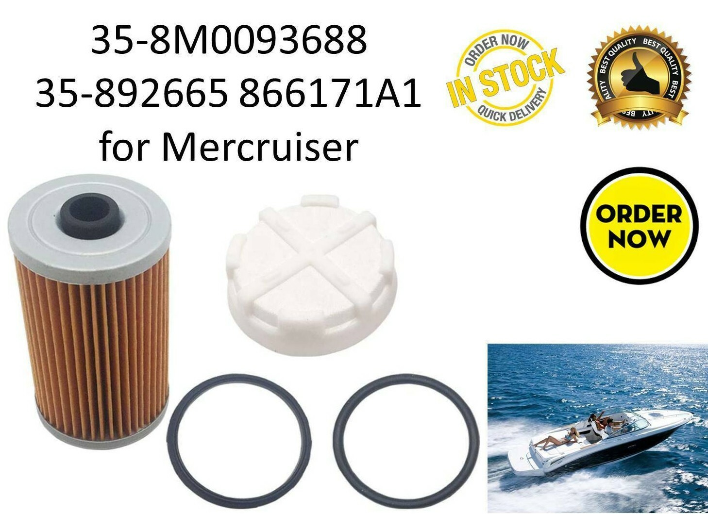Gen III Fuel Filter For MerCruiser - 35-8M0093688, 35-866171A1, 18-7977 ...