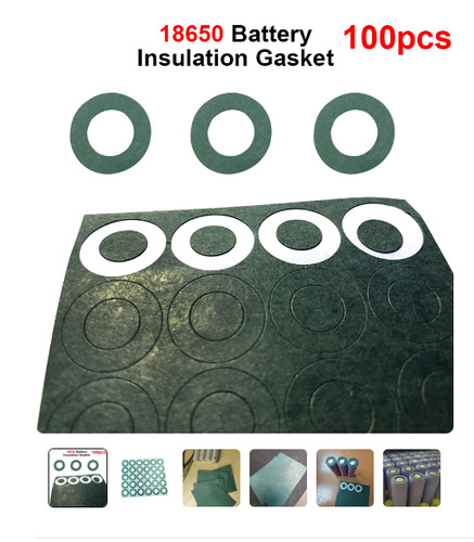 100pcs Li-ion Battery Insulation Gasket Barley Paper Battery Pack Cell ...