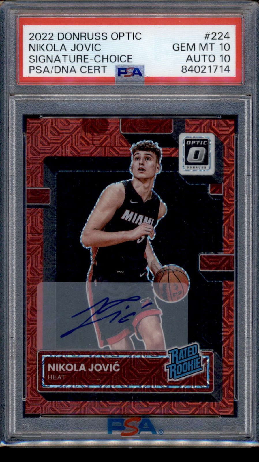 Nikola Jovic 2022 Optic #224 Rated Rookie Signatures - Choice Price ...