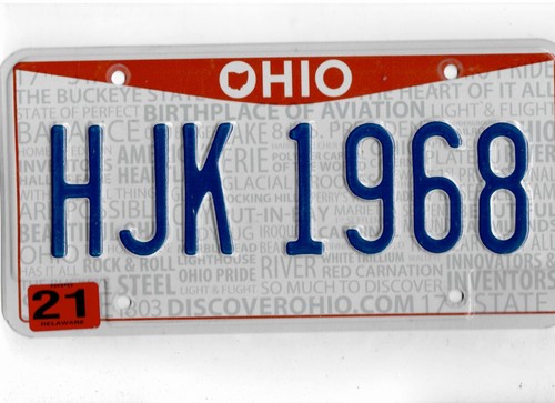 OHIO "1968" license plate | eBay