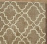 Ryana Scroll Tile Trellis Orange Modern Hand Tufted 100% Wool Area Rug ...