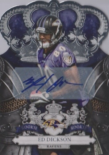 Ed Dickson 2010 Panini Crown Royale Signed Auto Autograph Ravens Oregon ...