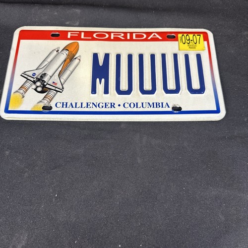 Classic Florida License Plate - Challenger Columbia MUUUU Cow 07 Rare ...