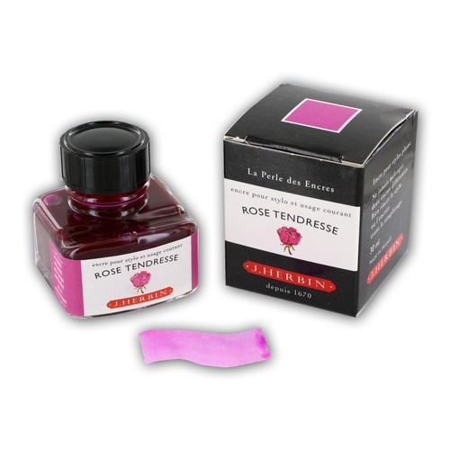 J. Herbin La Perle des Encres Fountain Pen Ink Bottled, 30 ml - Rose ...