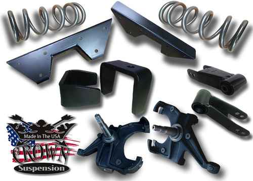 5"-7" Drop 1.25" Spindles Lowering Coils Flip Kit Shackle CNotch 73-87 ...