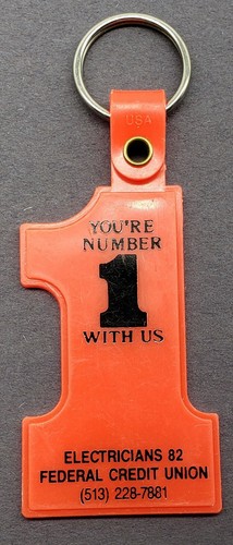 VTG Local 82 IBEW Electrical Workers federal credit union Keyring fob ...