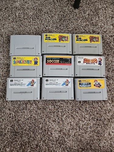 Super Famicom Game Lot 9 Games SNES Mario RPG Mario World Mario Kart | eBay
