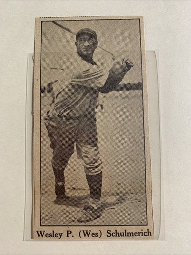Wes Schulmerich Lewiston Broncs 1937 Sporting News Baseball Panel | eBay